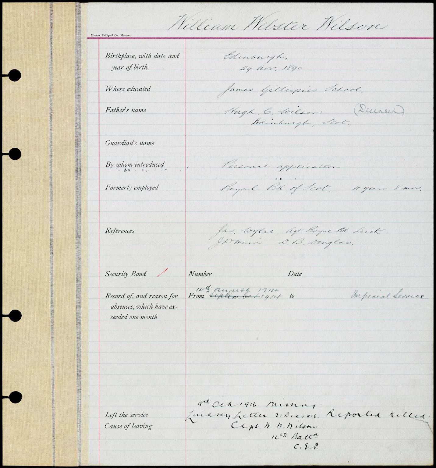 BMO Archives and the history mystery of Captain Wilson – BMO